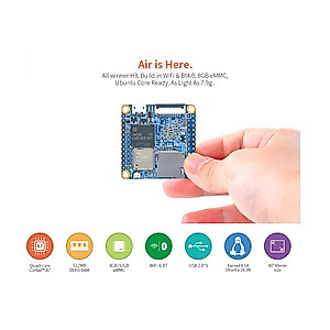 NanoPi NEO Air Open Source Quad-core Cortex-A7 1.2GHz Allwinner H3 Single Board Computer DDR3 WiFi & Bluetooth 4.0 Run Ubuntu Core and U-Boot(512MB RAM+8GB eMMC)
