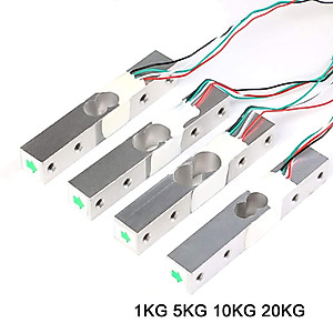 ALAMSCN Digital Load Cell Weight Sensor + HX711 Weighing Breakout Board AD Module Pressure Sensors for Arduino DIY Electronic Portable Kitchen Scale (1KG+HX711)