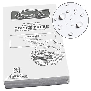 Rite In The Rain Weatherproof Laser Printer Paper, Tabloid Paper Size 11" x 17", 20# White, 500 Sheet Pack (No. 201117)