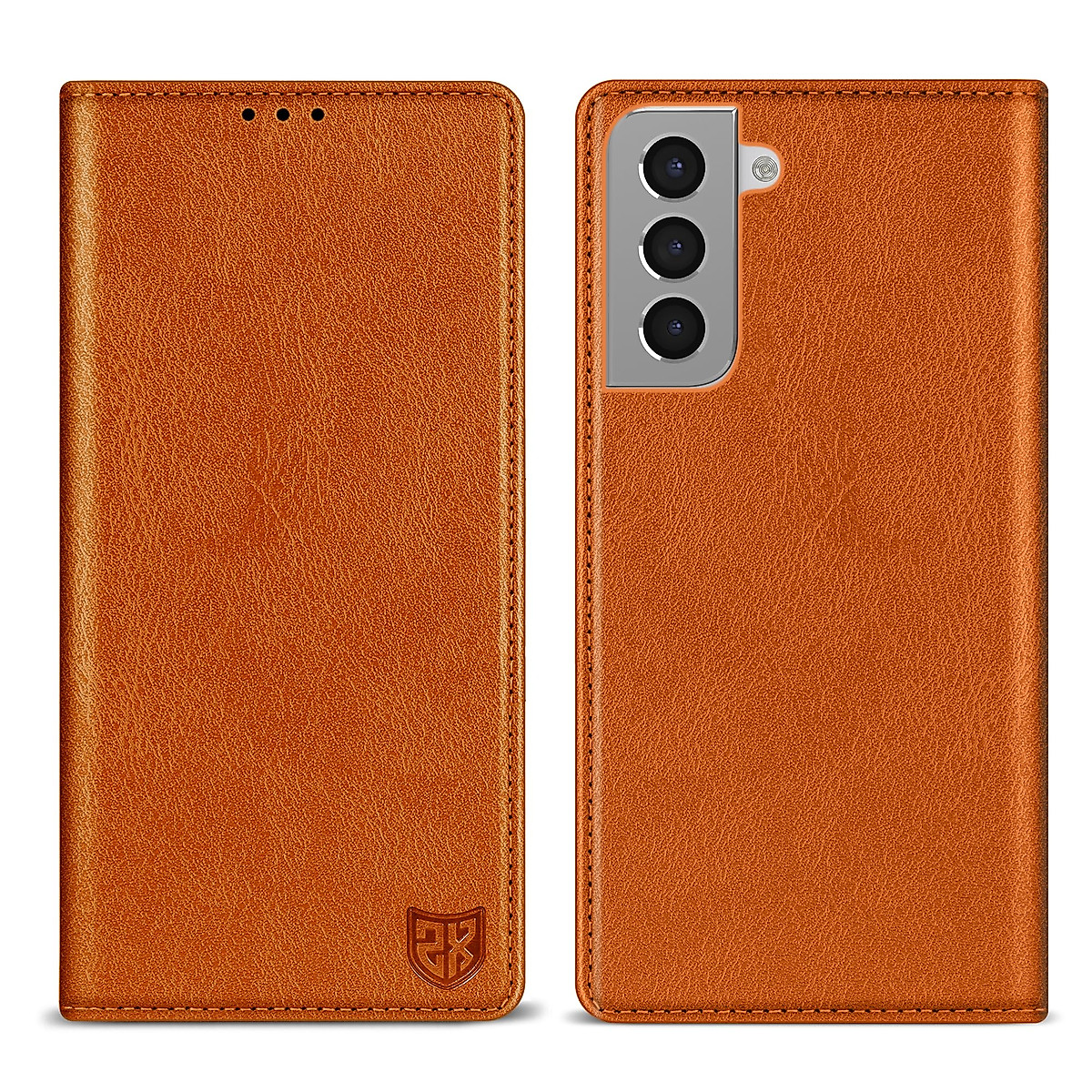 ZZXX for Samsung Galaxy S21 Wallet Case with [RFID Blocking] Card Slot Stand Strong Magnetic Leather Flip Fold Protective Phone Case for Samsung Galaxy S21 Case Wallet(Brown-6.2 inch)