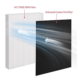 Aneedmore AP-1512HH Filter Replacement Compatible with Coway Airmega AP1512HH and 200M Air Purifiers, 2 HEPA(H13) Filter + 8 Activated Carbon Filters. Part # 3304899