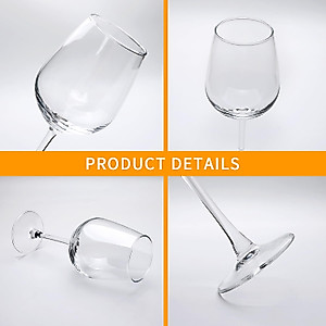 Ufrount Red Wine Glasses Set of 10,Classic Wine Glasses 16oz for Party Restaurant,Clear All-purpose 500ml Wine Glass Stemmed Glassware White Wine Glasses for Gift,Wedding