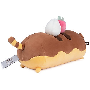 GUND Pusheen Éclair Squisheen Plush, Stuffed Animal for Ages 8 and Up, Brown/Yellow, 11”