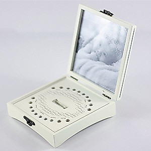 OLizee® Creative Baby Tooth Keepsake Wooden Box with Curl Bottle