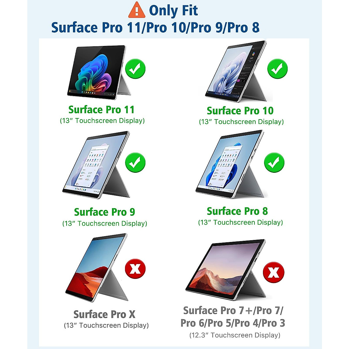 MoKo Tablet Back Skin Stick Decal for Microsoft Surface Pro 11 /Surface Pro 10 / Pro 9 / Pro 8 13-Inch Tablet, PU Leather Protective Decal Body Skin Cover for Surface Pro 11/10, Black