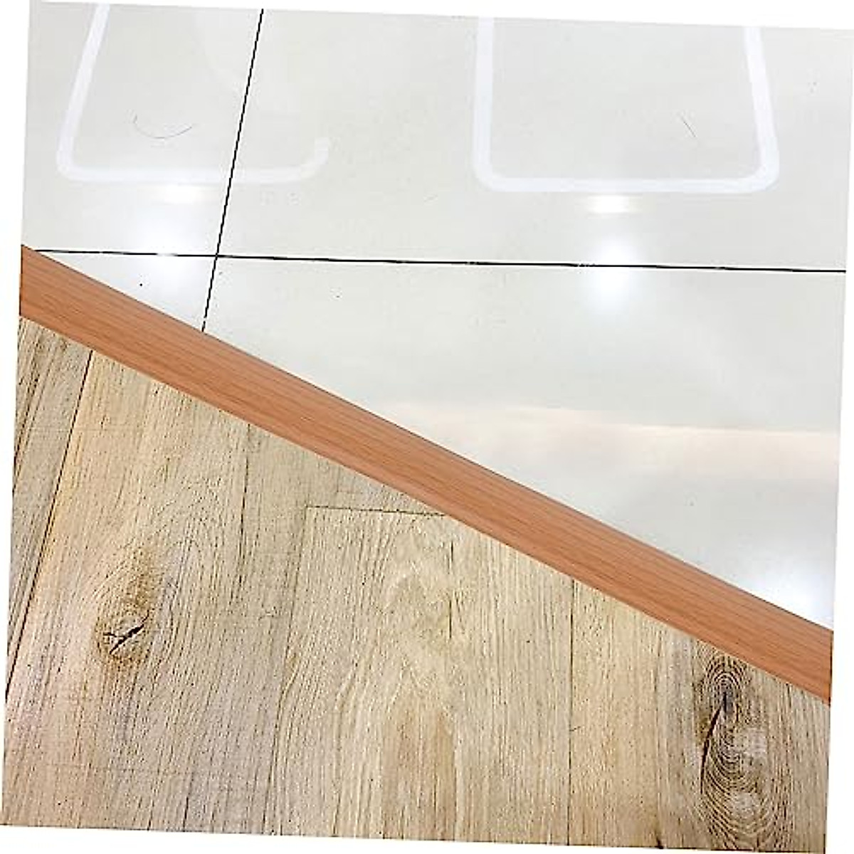 DOITOOL Tile Floor Rug Stays for Wood Floors Tile Trim Floor Transition Strip Self Adhesive Self-Adhesive Floor Transition Strip Tile to Carpet Threshold Strip Ceramic Tile Edge Trim PVC