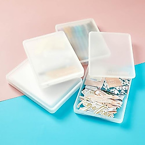 Spellbinders [ Stackable Medium Set (4 Trays, 4 Lids) Craft STAX Storage, Clear