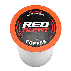 Red Alert Coffee Extra Strong Coffee Pods (Recyclable) Compatible With 2.0 Keurig K Cup Brewers, Caffeine, 40 Count (Pack of 1)