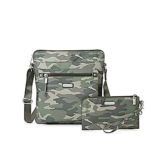 Baggallini womens go bagg with RFID phone wristlet, Olive Camo, One Size US