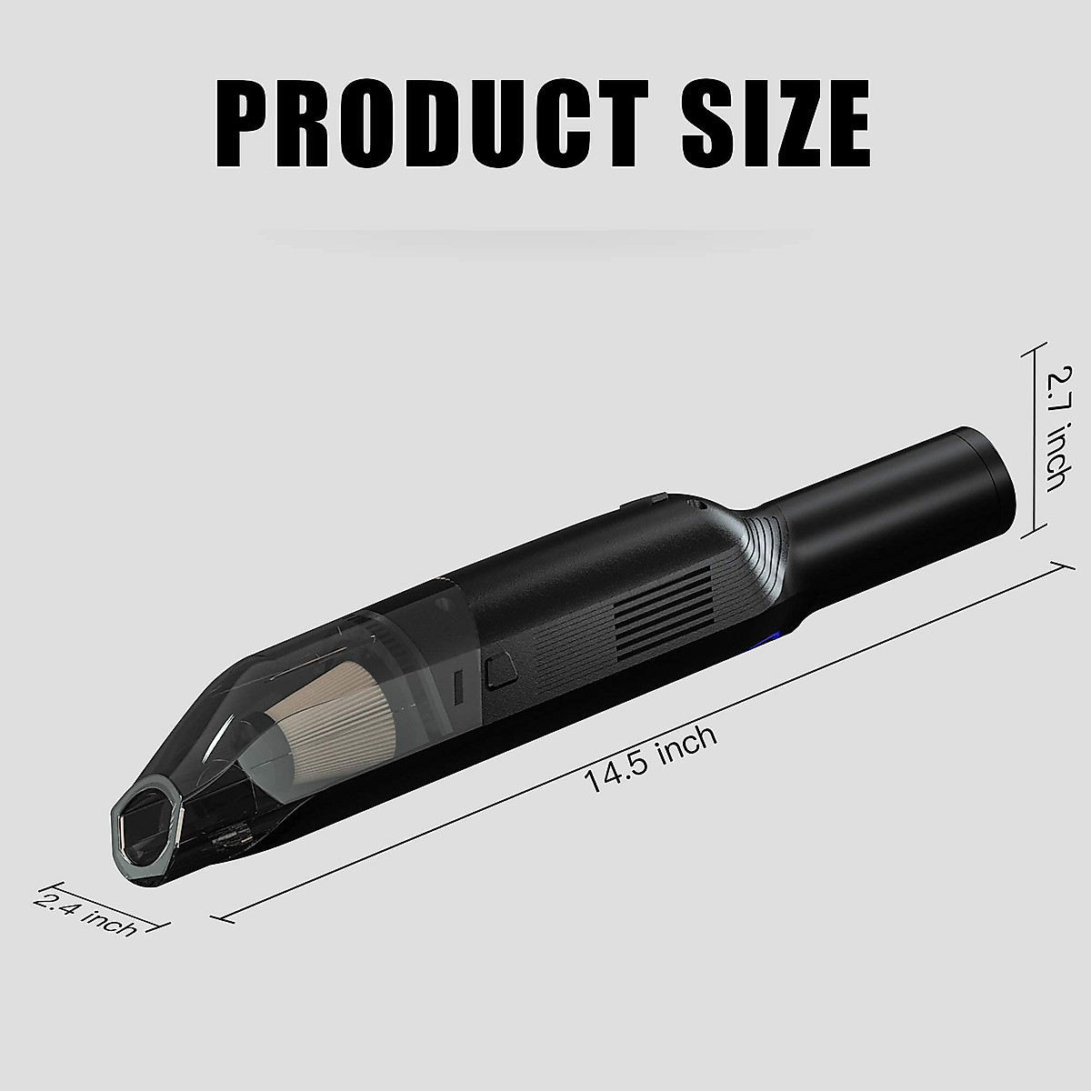 Covoi Cordless Handheld Car Vacuum Cleaner 8000PA High Power Strong Suction Rechargeable Washable Handheld Vacuum Cleaners for Home/Car/Office/Pet Hair/Carpet Cleaning