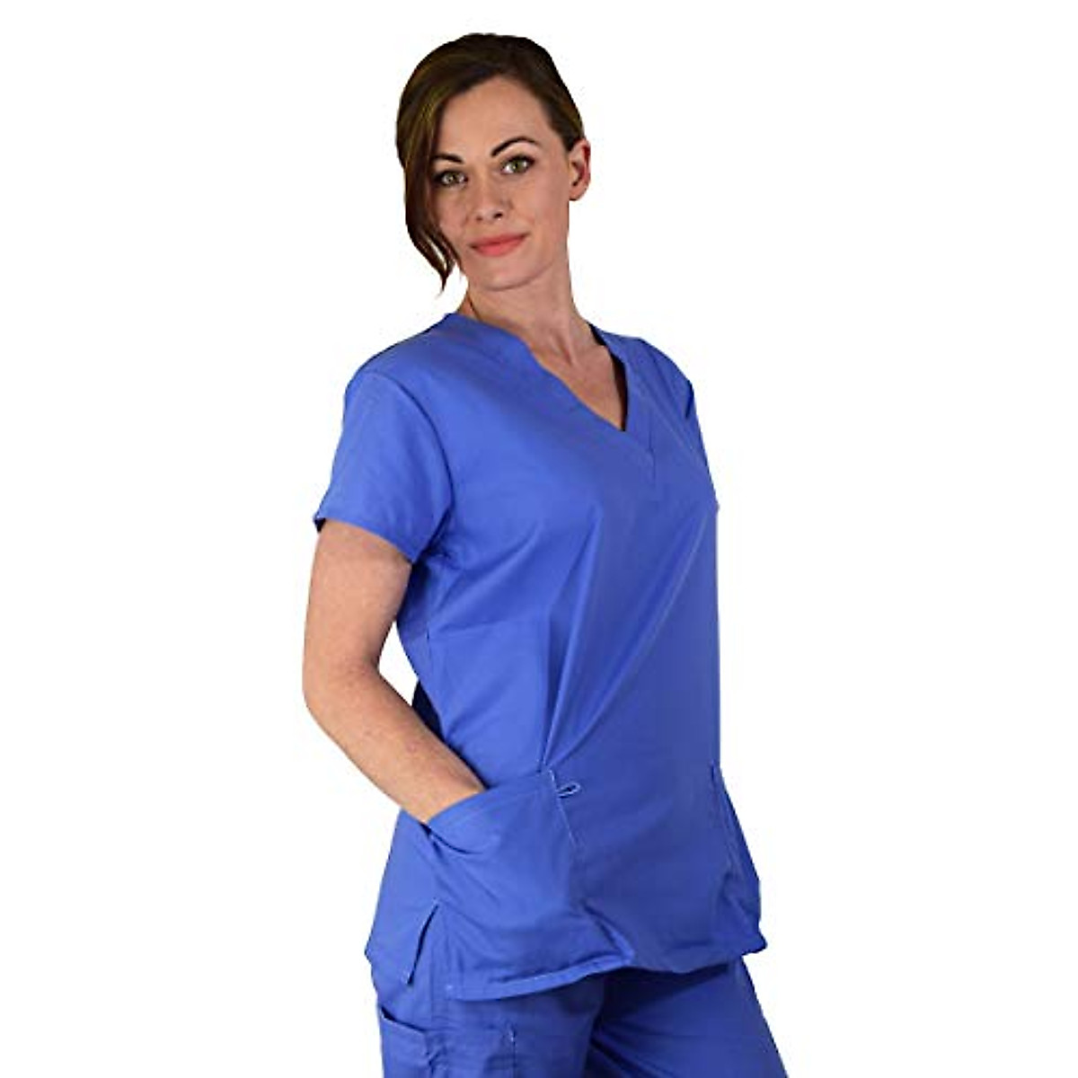 Women's Medical Nursing Scrub Set GT Original V-Neck Top and Pant-Ceil-X-Small