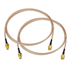 Bingfu SMA Female Bulkhead Mount to SMA Male RG316 Antenna Extension Cable 1m 3 feet 2-Pack Compatible with 4G LTE Router Gateway Cellular SDR USB Dongle Receiver