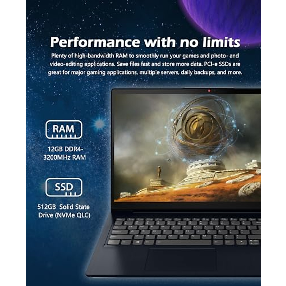 Lenovo Ideapad 3i 15.6" FHD Touch Laptop for Business, Student, Intel 11th Generation Core i5, 12GB DDR4 Memory, 512GB SSD, Intel Iris X Graphics, HDMI, Windows 11,Abyss Blue, W/GaLiMu