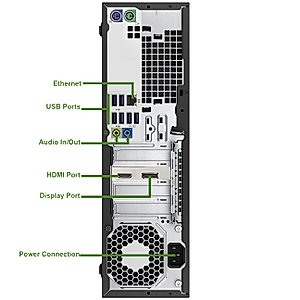 HP 800 G2 SFF Computer PC Intel Core i7 Processor, [ 16GB Ram, 256GB SSD + 1TB HDD ] Wireless WiFi New 27 Inch 4k Gaming Monitor, AMD Radeon RX-550 4GB GDDR5 Graphics, Windows 10 (Renewed)