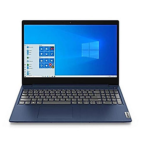 Lenovo IdeaPad 3 15.6" HD Laptop PC, Intel 10th Gen Core i3-1005G1 CPU, 8GB DDR4 RAM, 256GB SSD, Camera, WiFi, Bluetooth,Windows 10 S Mode - Abyss Blue- 1-Year McAfee