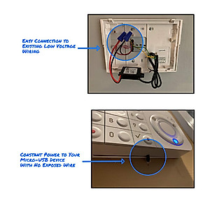 j4home DC-DC Ring Alarm Keypad Converter Step Down Module 12V to 5V Micro USB