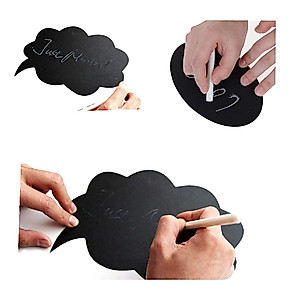 Photo Booth Props Kit,Writable Black Paper Card Board Photographing Props for Wedding Birthday Prom Party Favor(10pcs with Different Shapes)