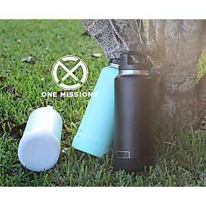 One MissionX Protective Silicone Boot for YETI 46oz 36oz 26oz 18/12oz, Owala 32oz 24oz Bottles & Yonder Water Bottles, Anti-Slip Bottom Sleeve Cover, BPA Free (Navy, Fits 26 oz)