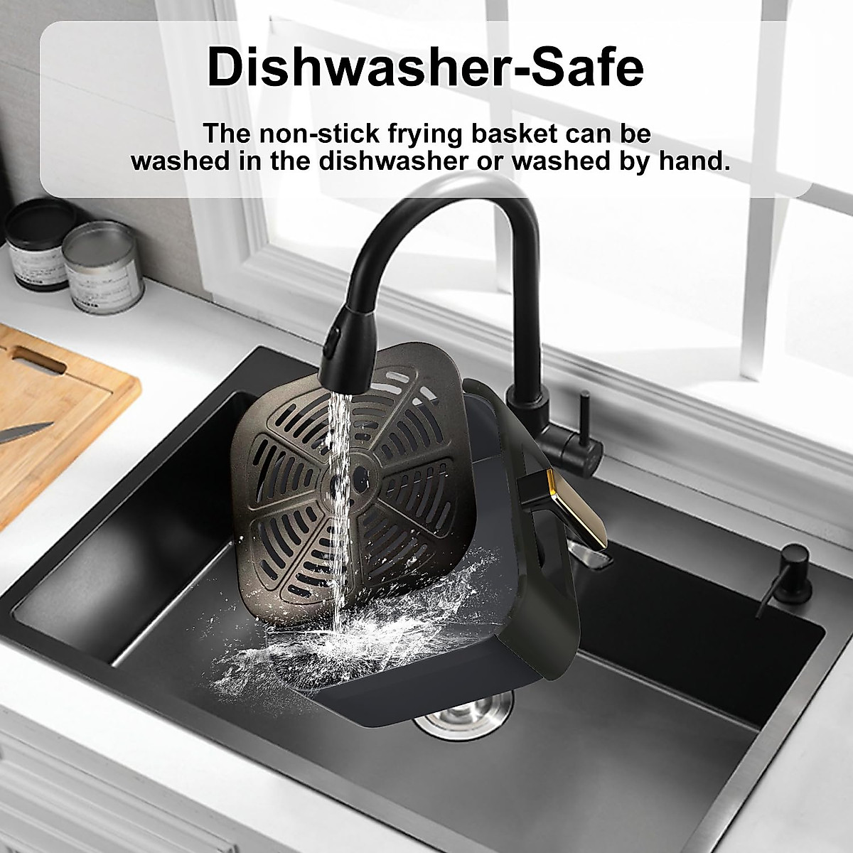 Vaparinckl Air Fryer, 8.5Qt Large Family Size, 8-in-1 Function Digital Touch Screen, Easy Viewing Windows, 1750W Fast Air Frying up to 400℉, Auto Shut Off, Nonstick and Dishwasher-Safe Basket