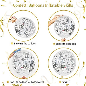 141pcs latex balloons with 3pcs Foil Balloons for Birthday Graduation Disco 2024 Prom Party Decorations… (Royal Blue Silver White)