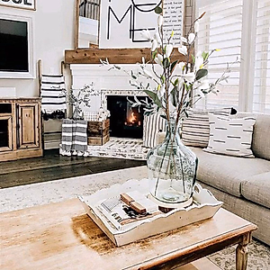 HO2NLE 2PCS Artificial Silk Magnolia Flowers Real Touch Fake Floral Branches Home Garden Restrant Hotel Parties Wedding Table Centenpieces Arrangements Decor Spray in White 30 inches