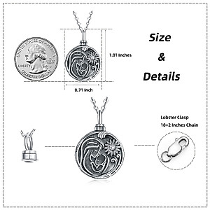 Fryneauy Baby Urn Necklace for Ashes Miscarriage Gift 925 Sterling Silver Cremation Jewelry Keepsake for Stillborn Baby Memorial Keepsake Jewelry for Women
