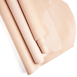 ELW 8-9 oz (3.2-3.6mm) Thickness Weight Pre-Cut 4-6 SQ FT Vegetable Tanned Leather Cowhide Grade AB Full Grain Leather for Tooling, Carving, Engraving, Molding, Embossing, Stamping, & Dyeing