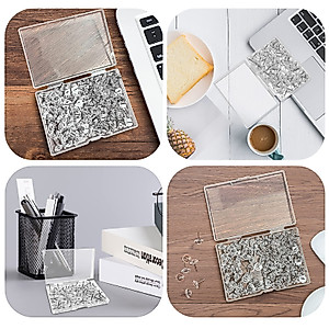 KOWVOWZ Clear Thumb Tacks for Wall Hangings Plastic Clear Push Pins 150 Count for Cork Board Flat Head Thumb Tacks for Bulletin Board Posters Photos Postcards Maps Office Home Decorative(150), XBH