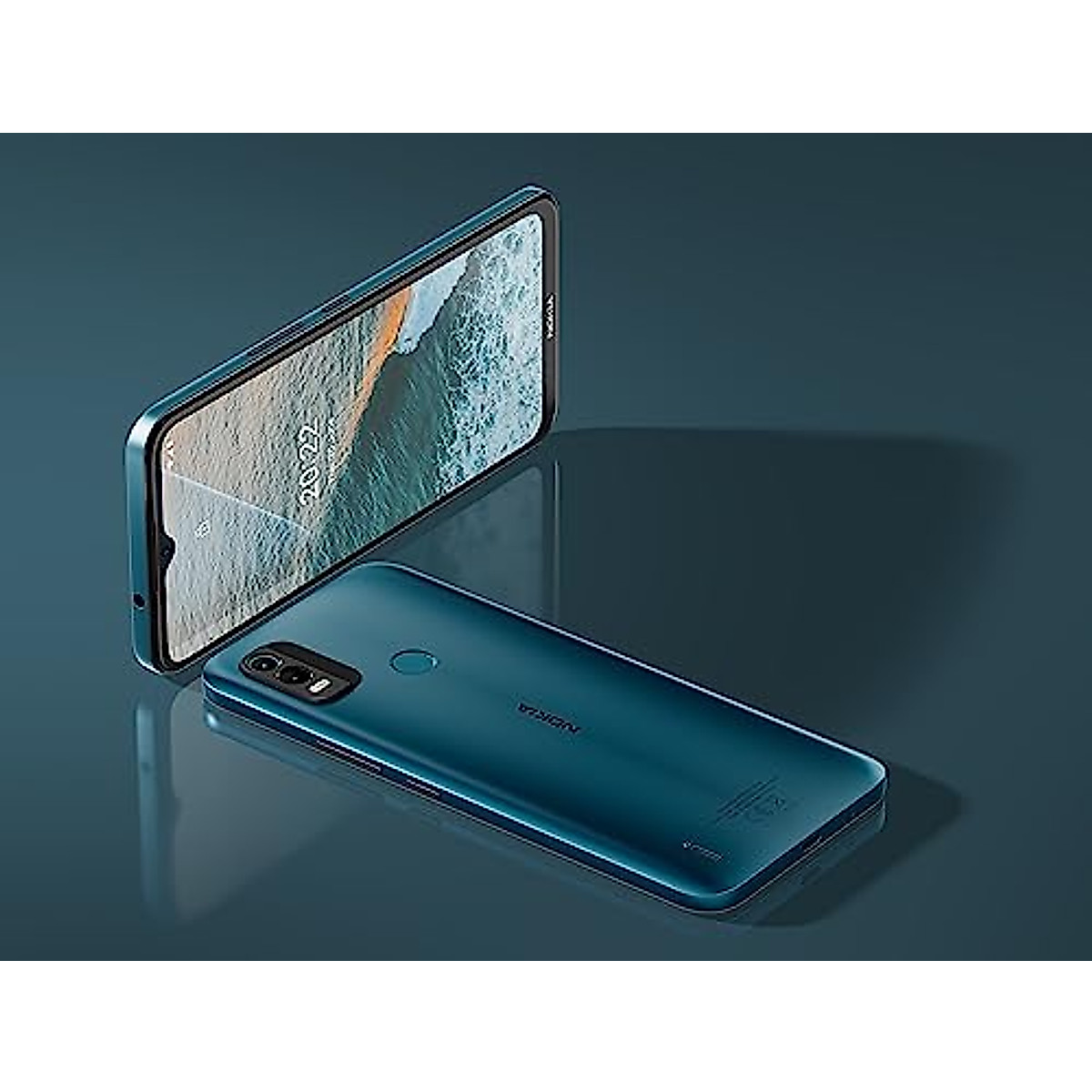 Nokia C21 Plus | Android 11 (Go Edition) | Unlocked Smartphone | 2-Day Battery | Dual SIM | 2/64GB | 6.52-Inch Screen | Cyan