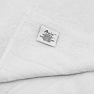 Ariv Towels 4-Piece Large Premium Bamboo Cotton Bath Towels Set- Suitable for Sensitive Skin & Daily Use- Soft, Quick Drying & Highly Absorbent Towels for Bathroom, Gym, Hotel & Spa - 30" X 52"- White