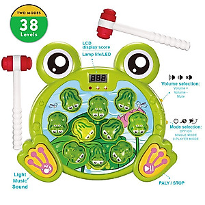 YEEBAY Interactive Whack A Frog Game & Pop Up Animals Toy