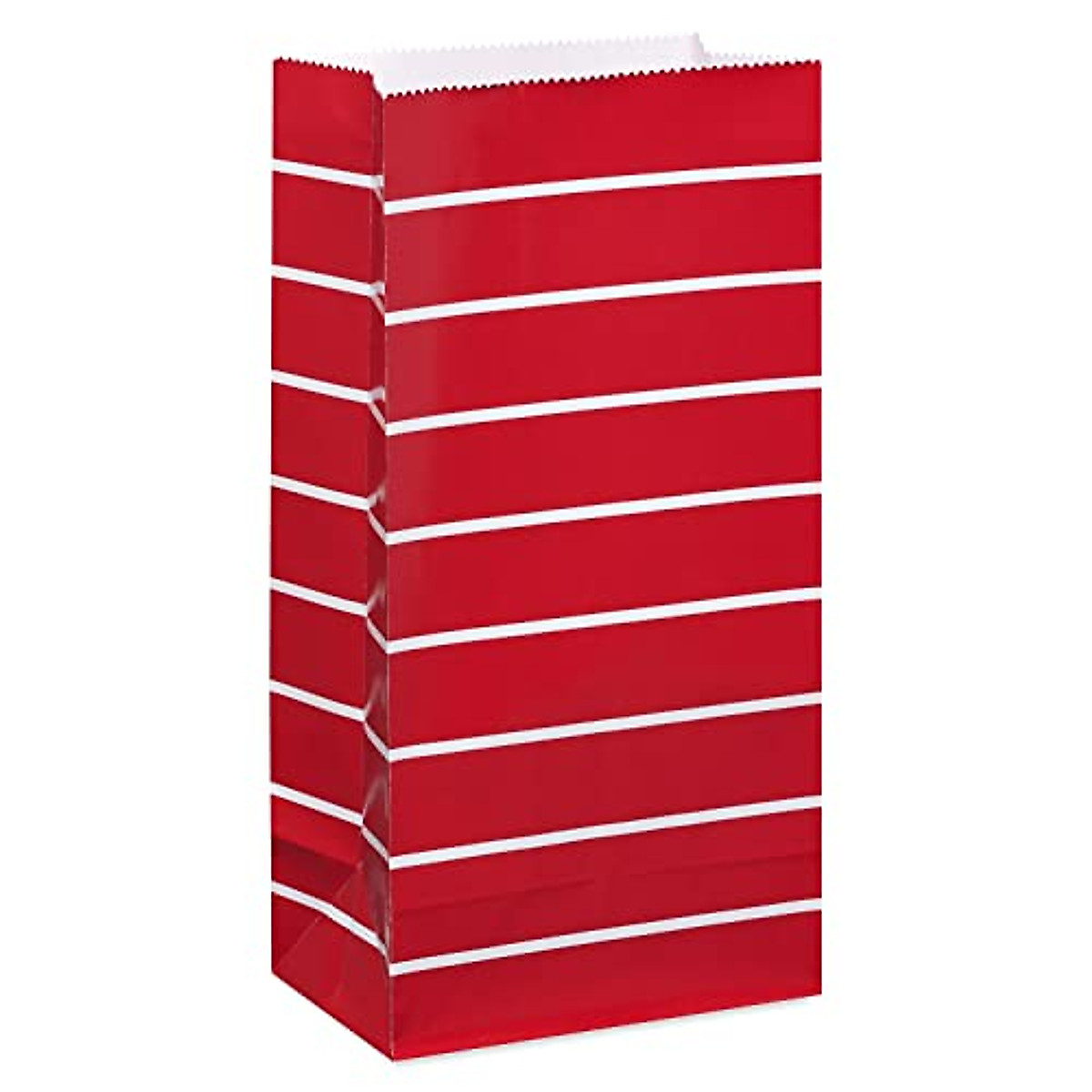 American Greetings 10.375'' Red Goodie Bags, Stripes and Polka Dots (16 Bags)