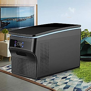 HESNDxbx Mini Fridge Car Refrigerator, Mini Refrigerator, Car Home Dual-use 12v / 24v, Refrigerated Refrigerator Freezer Refrigerated Freezing Partition (Size : 26L)