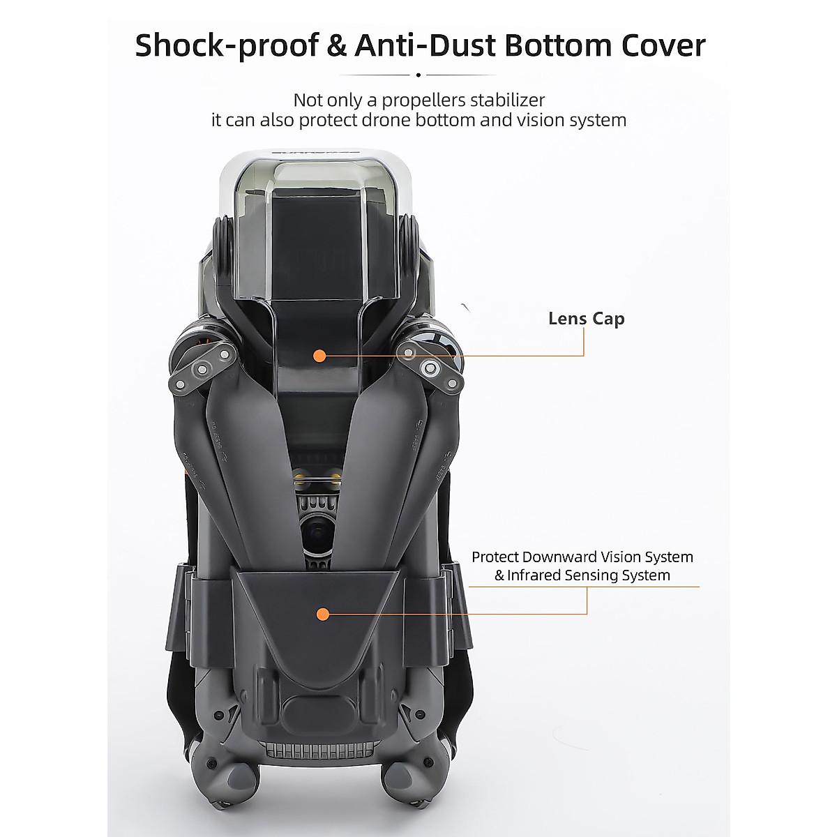 Mavic 3 Pro Prop Holder Propeller Fixator Stabilizer Bottom Cover Protector For DJI Mavic 3/3 Pro / 3 Classic Drone (Black)