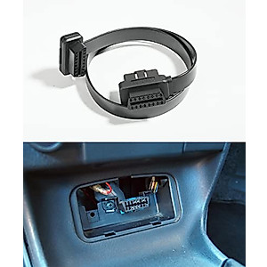 YAKEFLY OBD2 Extension Cable,OBD2 Splitter Extension Cable Adapter,16 Pin OBD II Flat Ribbon Extension 1x Male and 2X Female Extension Cable Adapter,Fits for Scan Tools, Diagnostic Reader