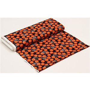black basketball with hoop Timeless Treasures fabric USA (per 0.5 yard multiples)