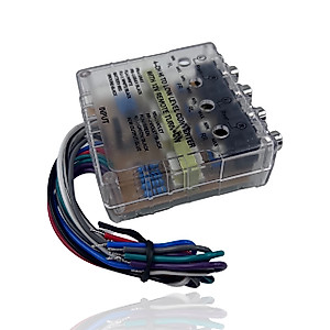 Audiotek 4 Channels Car Audio Hi Low High to Low Impedance RCA Line Converter for Car Receiver and Amplifier + Built-in Remote Turn-On, Ground Loop Isolator - at-HL5