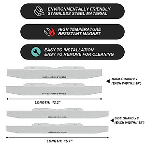 Wind Guard for Blackstone Griddle 28 Inch, Griddle Accessories for Blackstone Griddle, Magnetic Wind Screens Protect Flame Hold Heat, Compatible with Rear Grease Cup, Hood and Side Shelf, Grill Gift