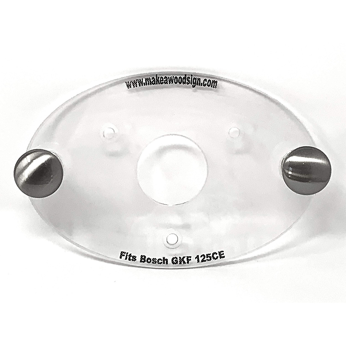 Dave's - Palm Router Acrylic Router Base Plate Compatible with Bosch GKF125CE (3 Screw Holes) MADE IN AMERICA