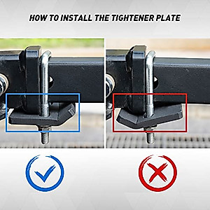 WILDROAD Hitch Tightener Anti-Rattle Heavy Duty Stabilizer Clamp for 2" Hitches Rust-Free Coating Simple Installation for Hitch Cargo Carrier Bike Rack Trailer
