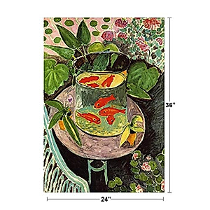 Henri Matisse Goldfish Matisse Wall Art Abstract Art Poster Print French Fine Art Colorism Abstract Poster Prints Aesthetic Henri Matisse Paintings Cool Wall Decor Art Print Poster 24x36