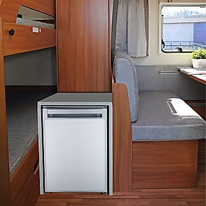 Equator 12V/DC Mini-Fridge Freezer 2.8cf Stainless for RV BOAT OFF-GRID 2 Doors