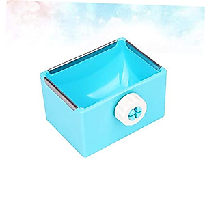 Mipcase Petg 2pcs Food Square Chinchillas for Pigs Pet Rabbits Supplies Feeding Bowl Squirrel Hanging Blue Cage Small Pet Food Bowl