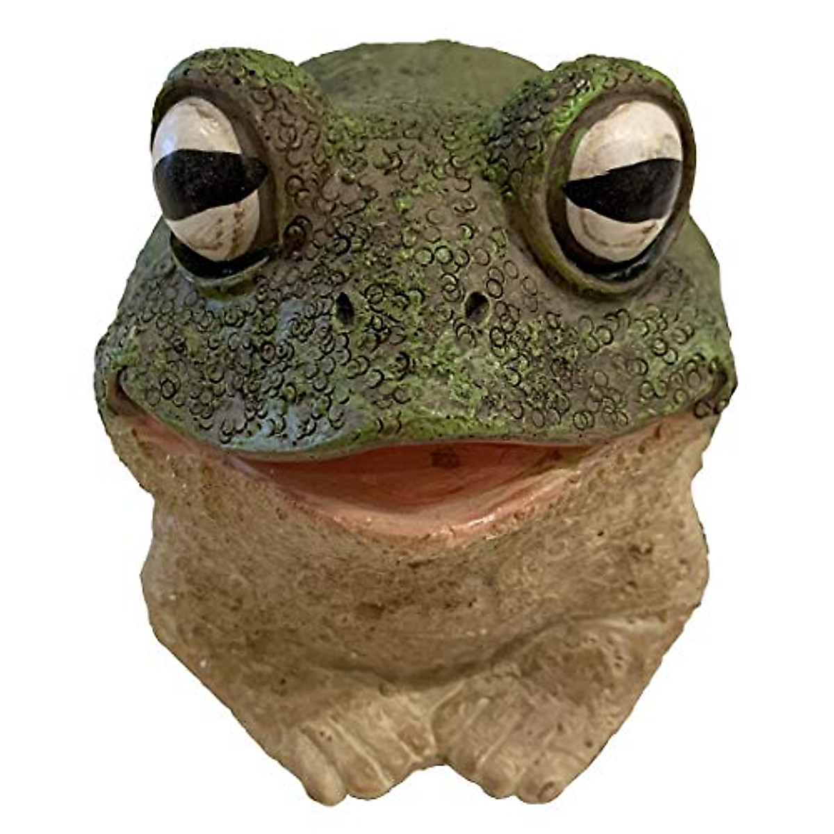 Top Brass Chunky Frog Key Hider Figurine - Cute Toad Garden Statue with Secret Compartment - Indoor / Outdoor