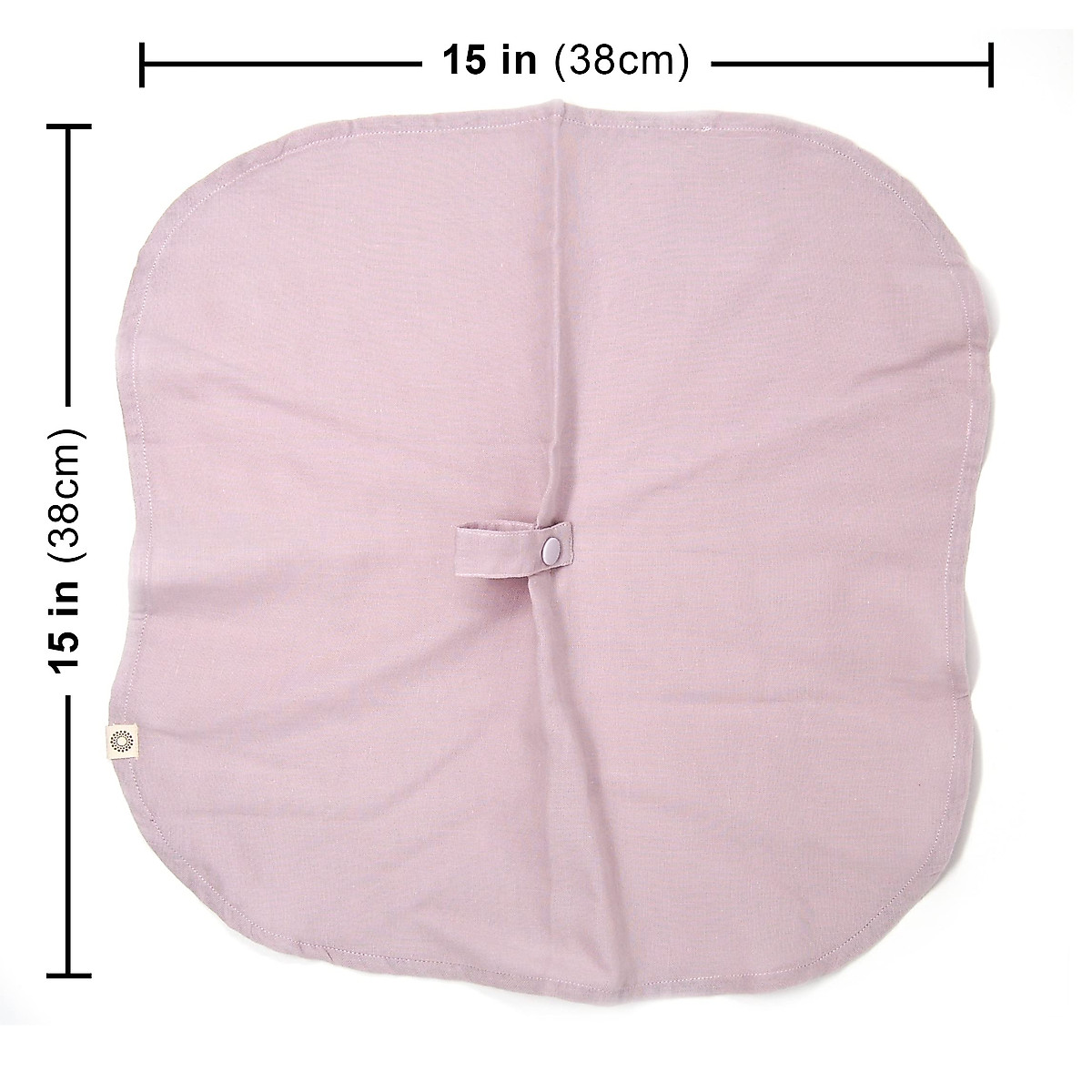 Kishu Baby Indi Organic Paci Blanket - Fairtrade & GOTS Certified 100% Organic Cotton Muslin Mini Baby Blanket with Snap to Secure Baby Pacifier - Pacifier Not Included (Lavender)