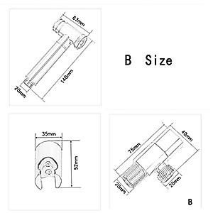 MINJING Bidet Sprayer Kit for Toilet Brushed Gold Button Sprayer Single Cold Bathroom Tap Multifunctional Wall Hanging Bathroom Bidet Shower, D