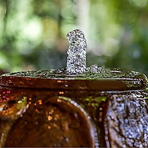 Brass Bubbling Fountain Nozzle, G1/2 Female Thread G3/4 Male Thread Spray Head Pond Sprinkler for Garden Pond Amusement Parks Library