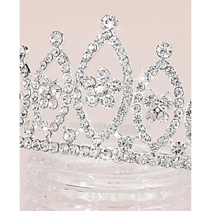 Wecoe Silver Crown for Women Birthday Girls Tiaras and Crowns Princess Queen Crown Wedding Hair Accessories for Brides 21st 16th 50th 40th 30th 60th Happy Birthday Decorations Gifts for Women