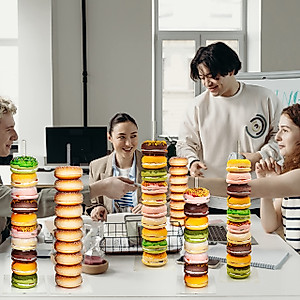 VREASK Acrylic Donut Stands 6 PCS - Clear Bubble Bagel Holder Display,Reusable Doughnut Pretzel Tower for Dessert Table,Birthday Party,Wedding Bar with Built-in Copper Nut