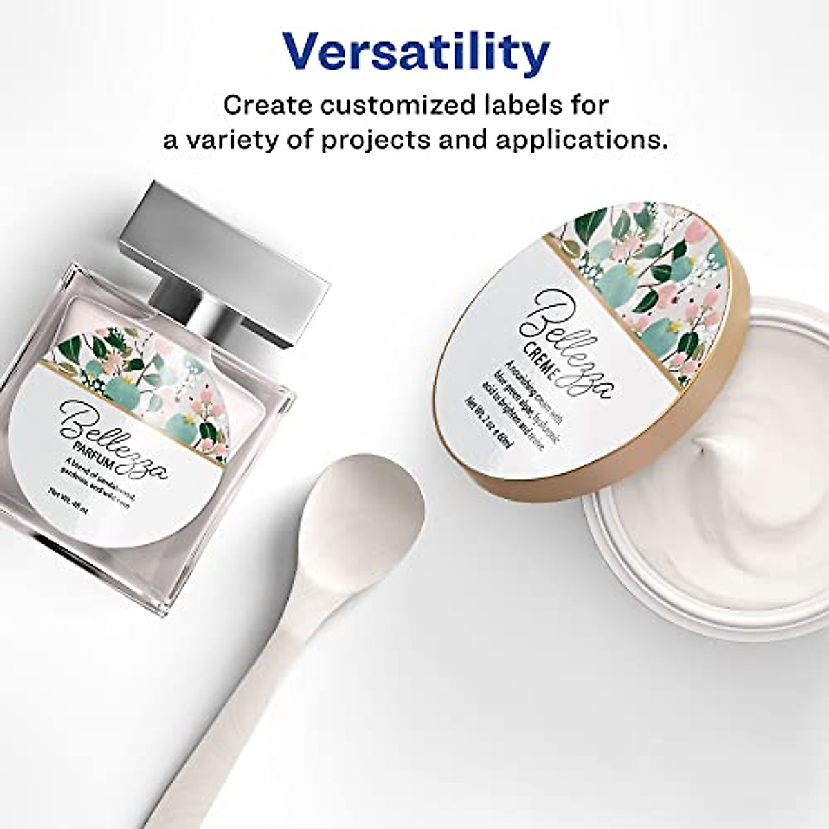 Avery Glossy White Round Labels with Sure Feed, 2.25" Diameter, 120 Glossy White Labels, Print-to-The-Edge, Permanent Label Adhesive, Laser/Inkjet Printable Labels